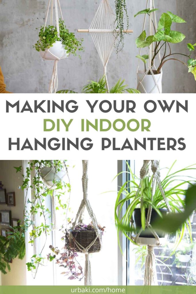 Making your own DIY Indoor Hanging Planters