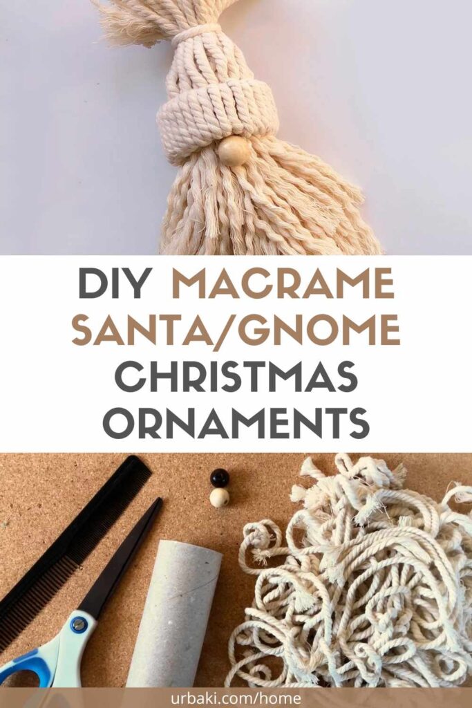 DIY Macrame Santa/Gnome Christmas Ornaments