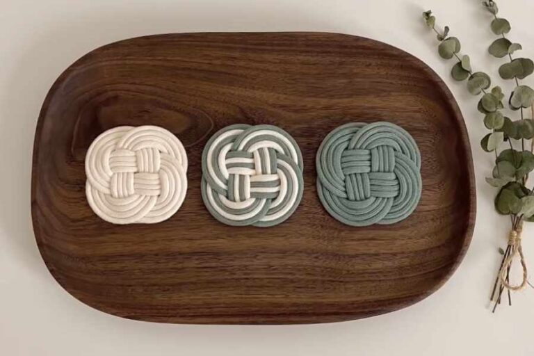 DIY Quick Macrame Coasters with a Basic Knot