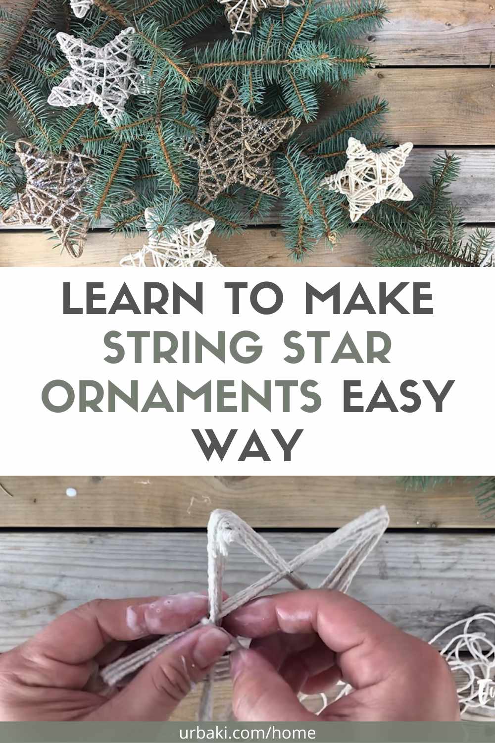 Learn to Make String Star Ornaments Easy Way