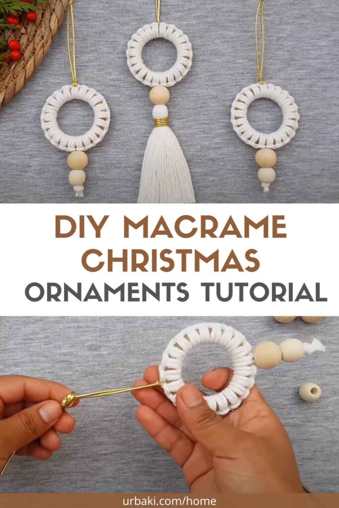 DIY Macrame Christmas Ornaments Tutorial