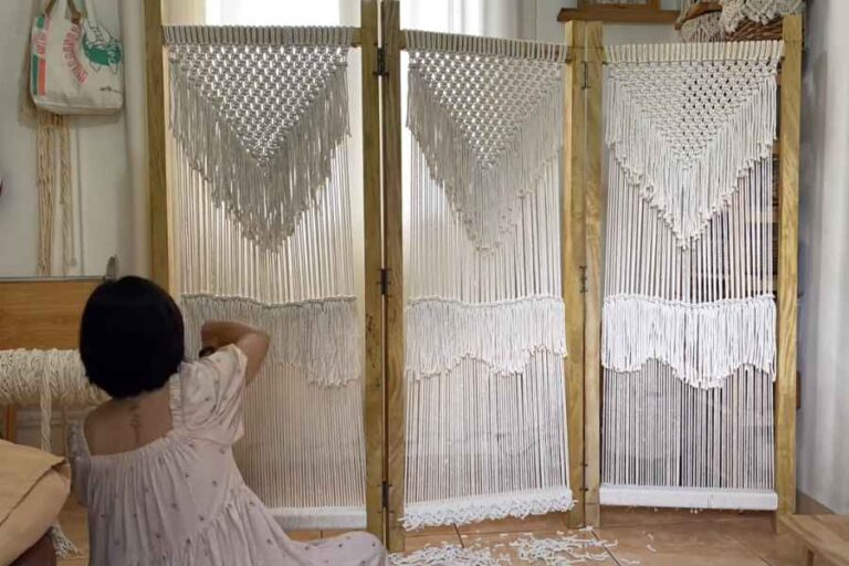 Knotty Delights: DIY Macrame Room Divider for Beginners