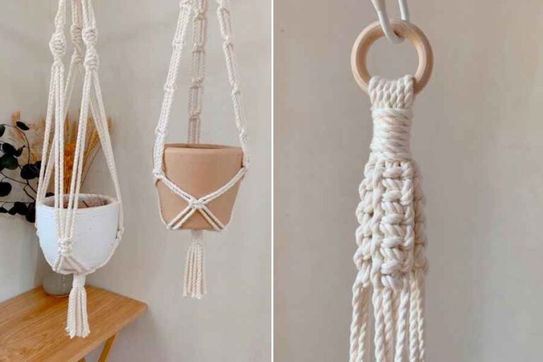 2 Easy Macrame Plant Hangers Tutorial
