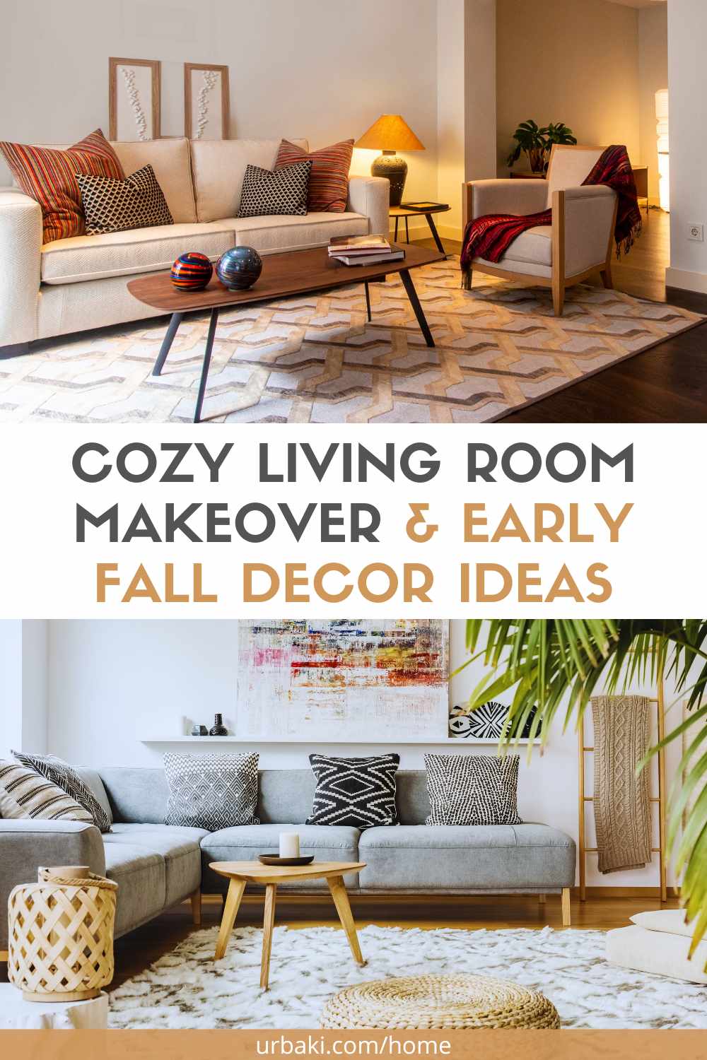 Cozy Living Room Makeover & Early Fall Decor Ideas