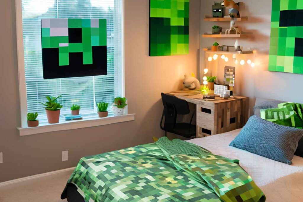 Creating a Minecraft-Themed Bedroom: Blocks, Creepers, and Adventure