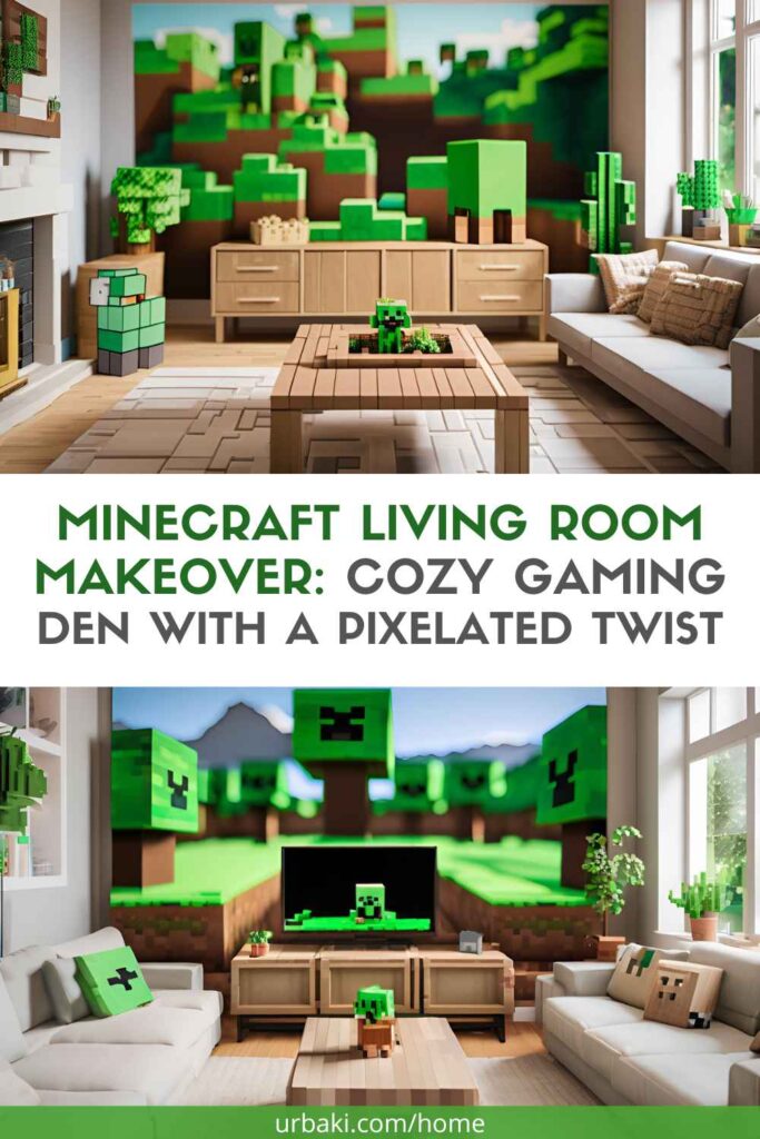 Minecraft Living Room Makeover: Cozy Gaming Den with a Pixelated Twist