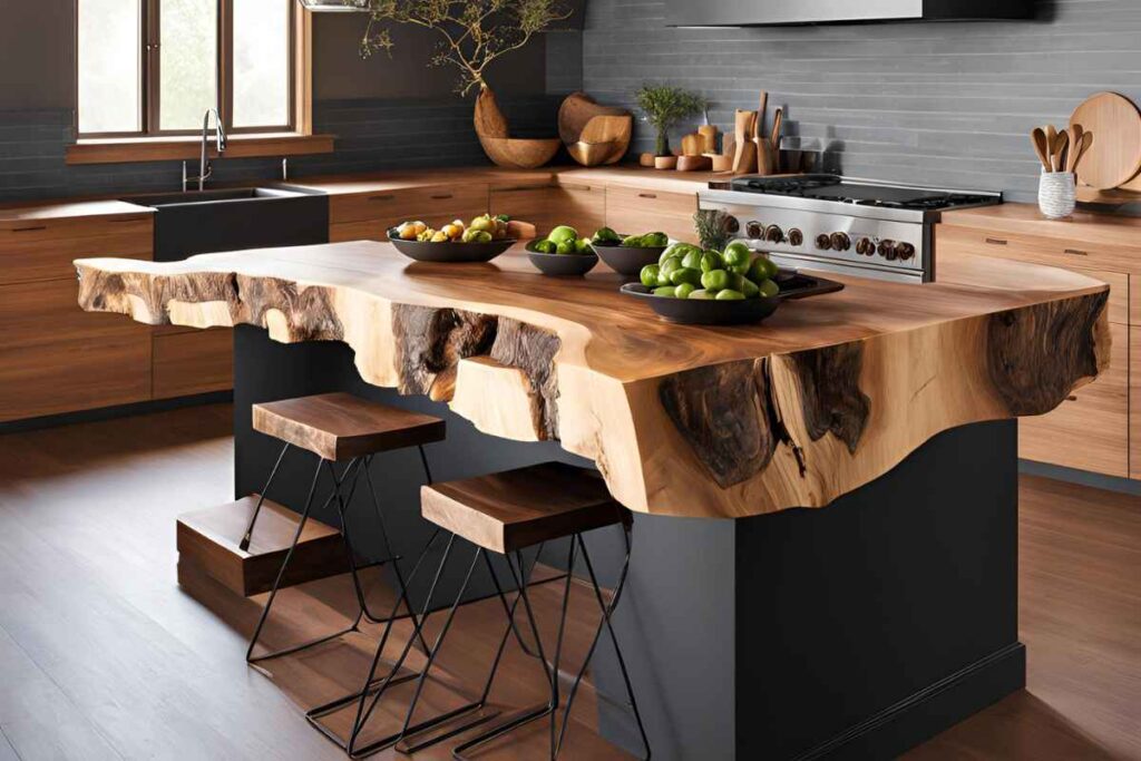 Live-Edge Wood Kitchen Islands: Bringing Nature into Your Home