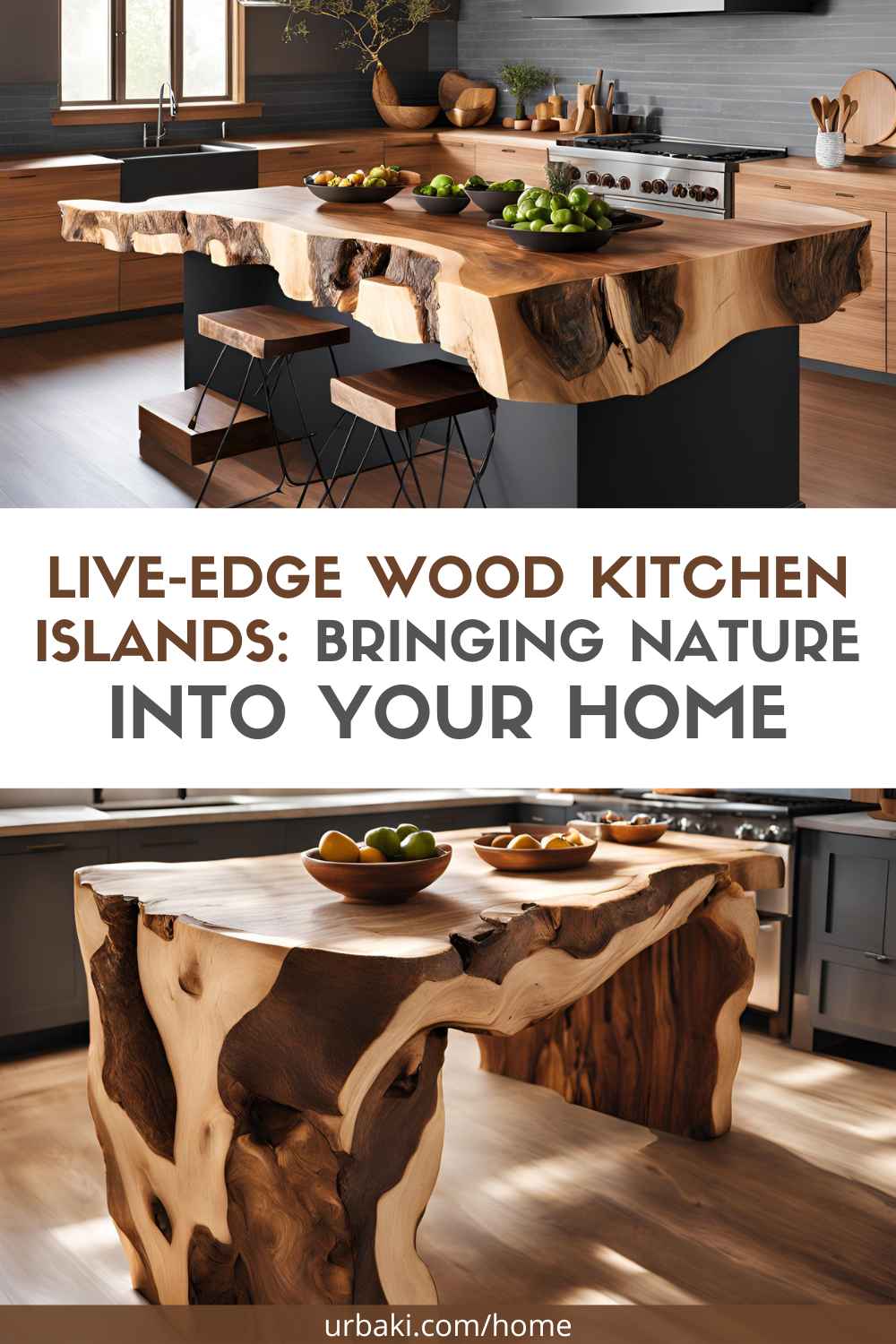 Live-Edge Wood Kitchen Islands: Bringing Nature into Your Home