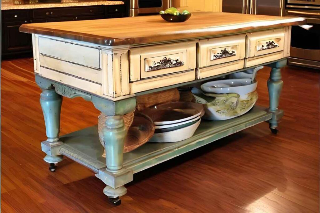 How to Incorporate an Antique Kitchen Island into a Modern Home
