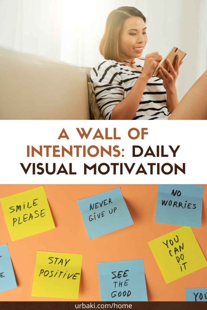 A Wall of Intentions: Daily Visual Motivation