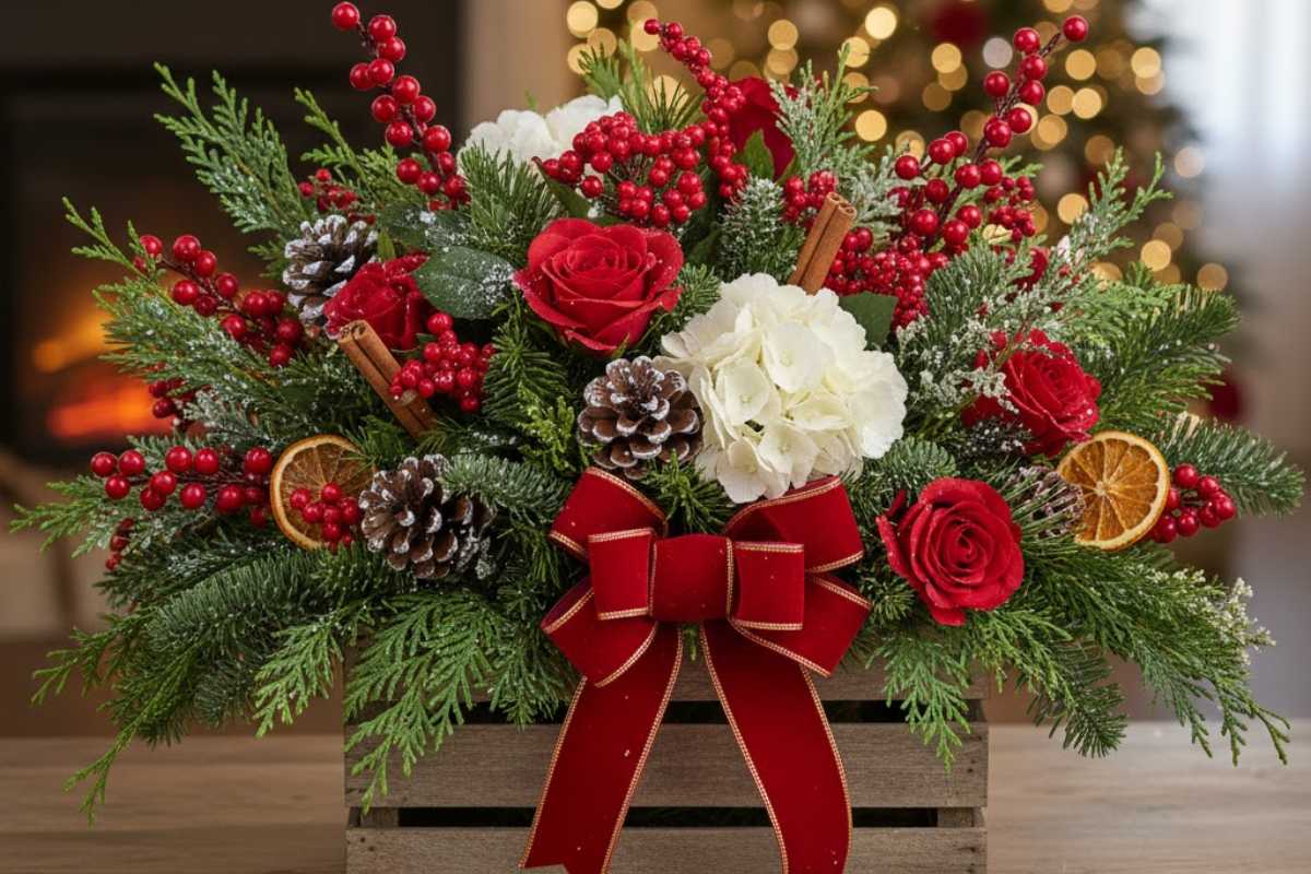 Festive Christmas Floral Arrangements DIY Ideas