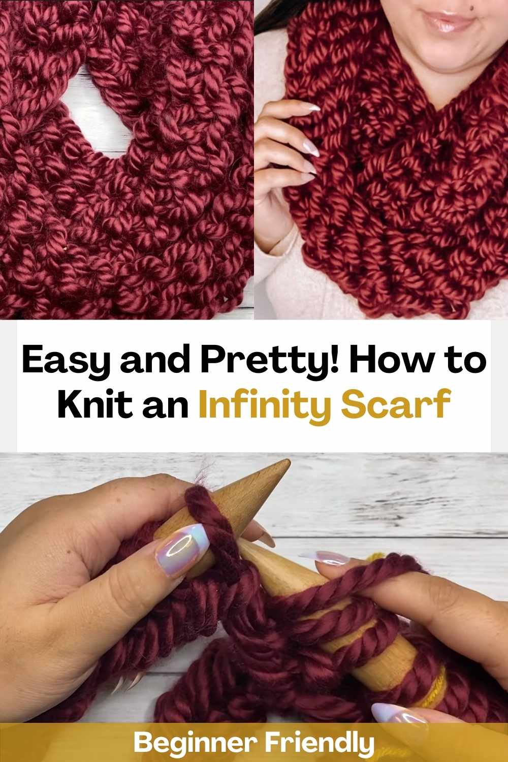 Easy and Pretty! How to Knit an Infinity Scarf