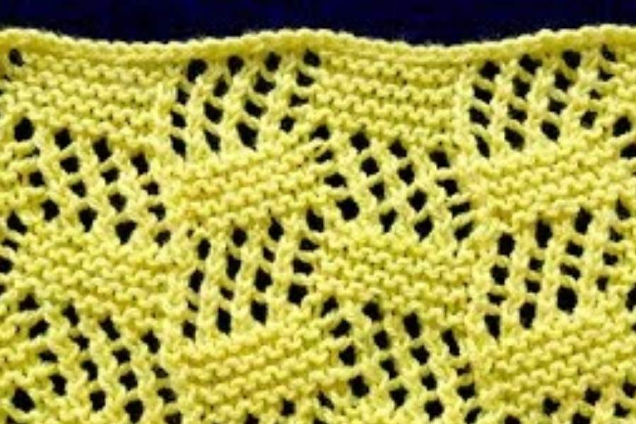 How to Knit Tilted Blocks Lace Stitch