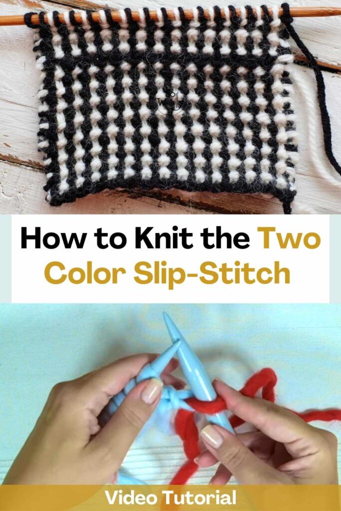 How to Knit the Two Color Slip-Stitch