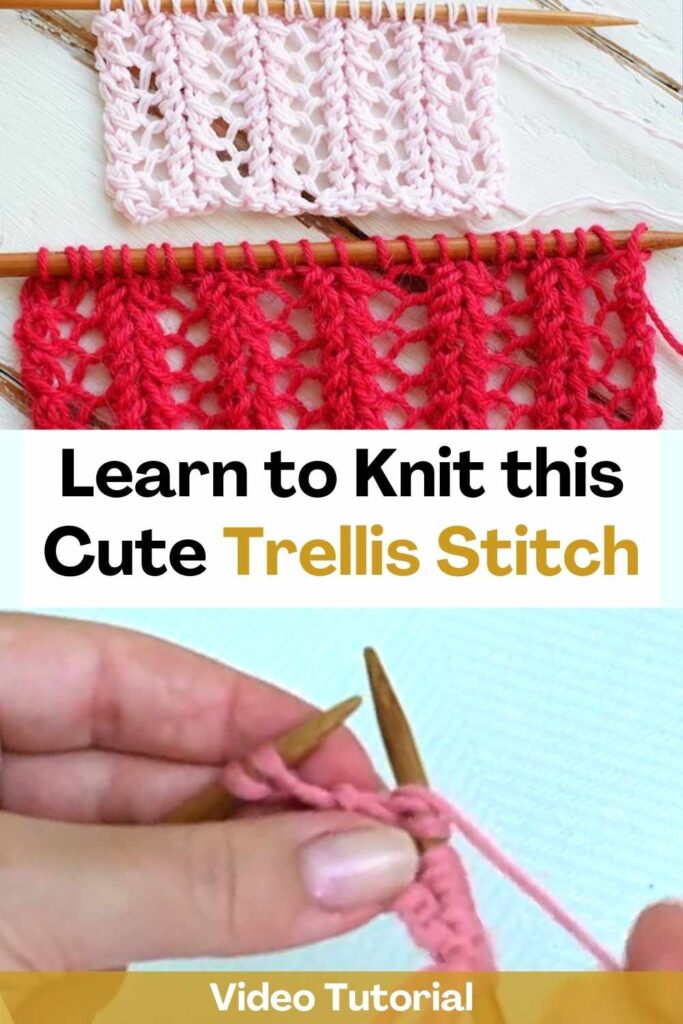 Learn to Knit this Cute Trellis Stitch