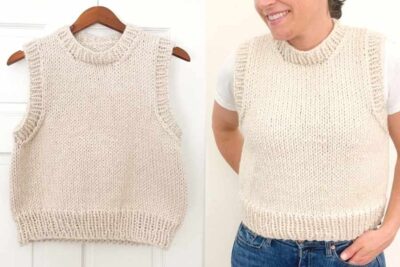 Super Beautiful! How to Knit Cropped Vest
