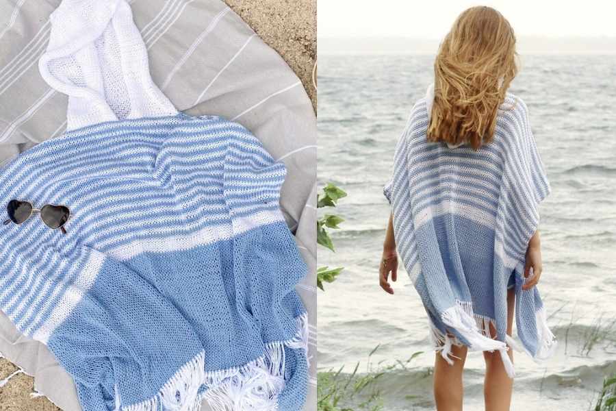 Super Cute! Knit this Beach Poncho for Children