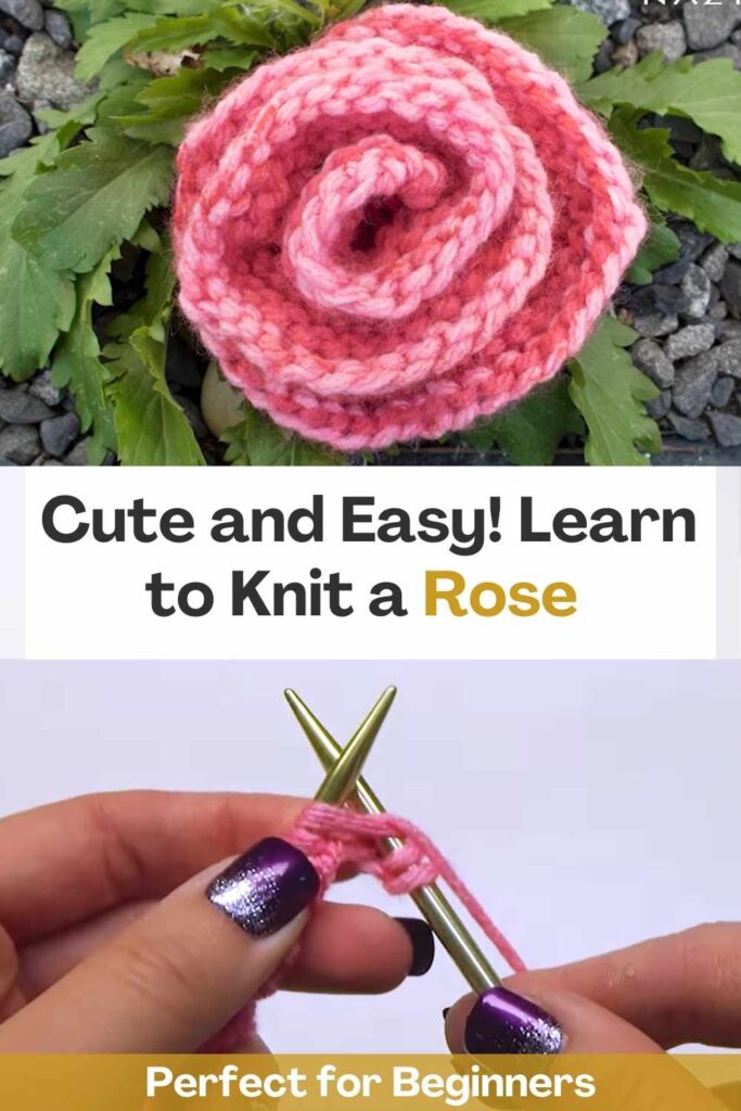 Cute and Easy! Learn to Knit a Rose