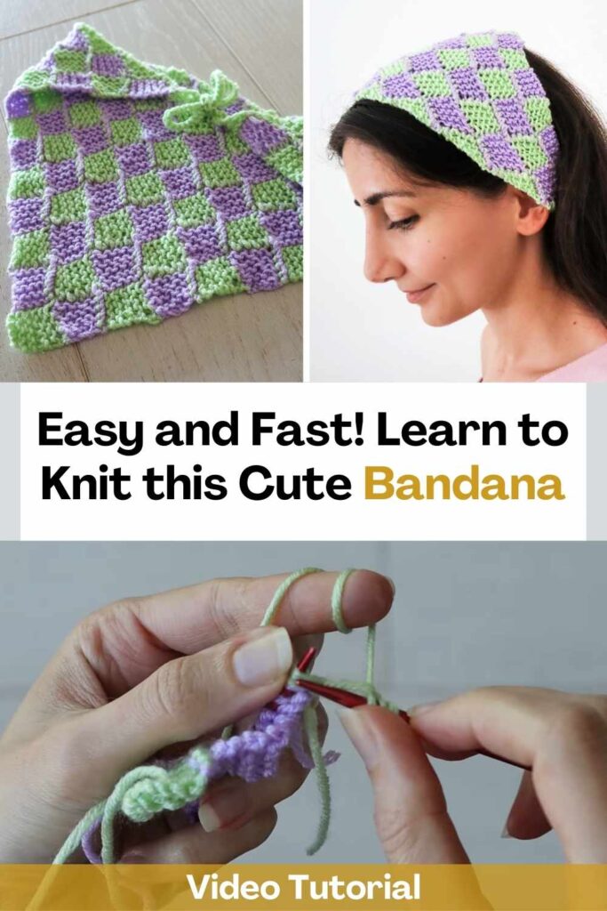 Easy and Fast! Learn to Knit this Cute Bandana