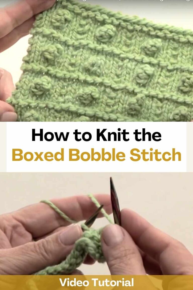 How to Knit the Boxed Bobble Stitch
