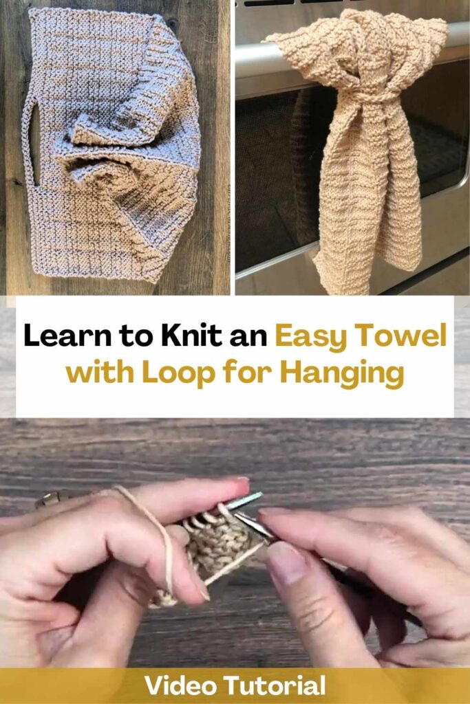 Learn to Knit an Easy Towel with Loop for Hanging