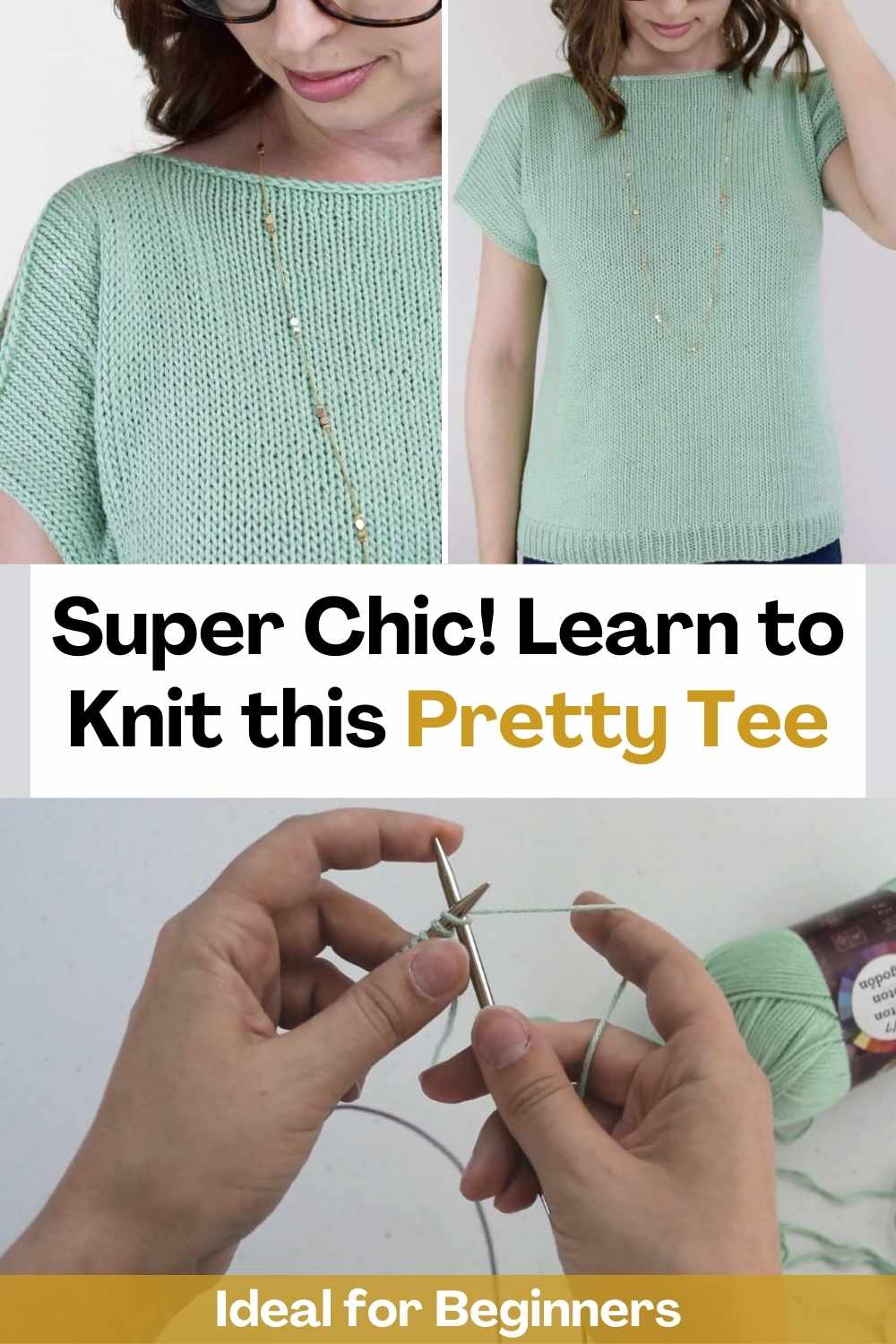 Super Chic! Learn to Knit this Pretty Tee