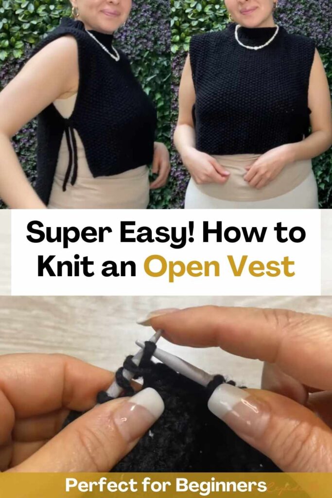 Super Easy! How to Knit an Open Vest