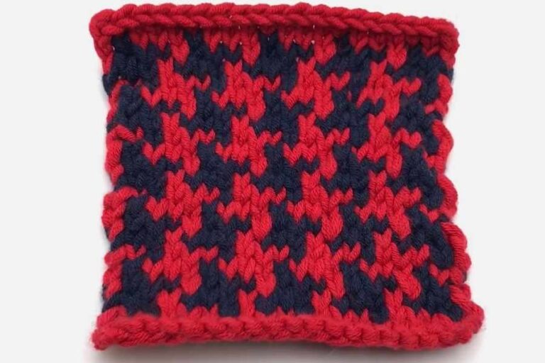 Amazing! How to Knit Houndstooth