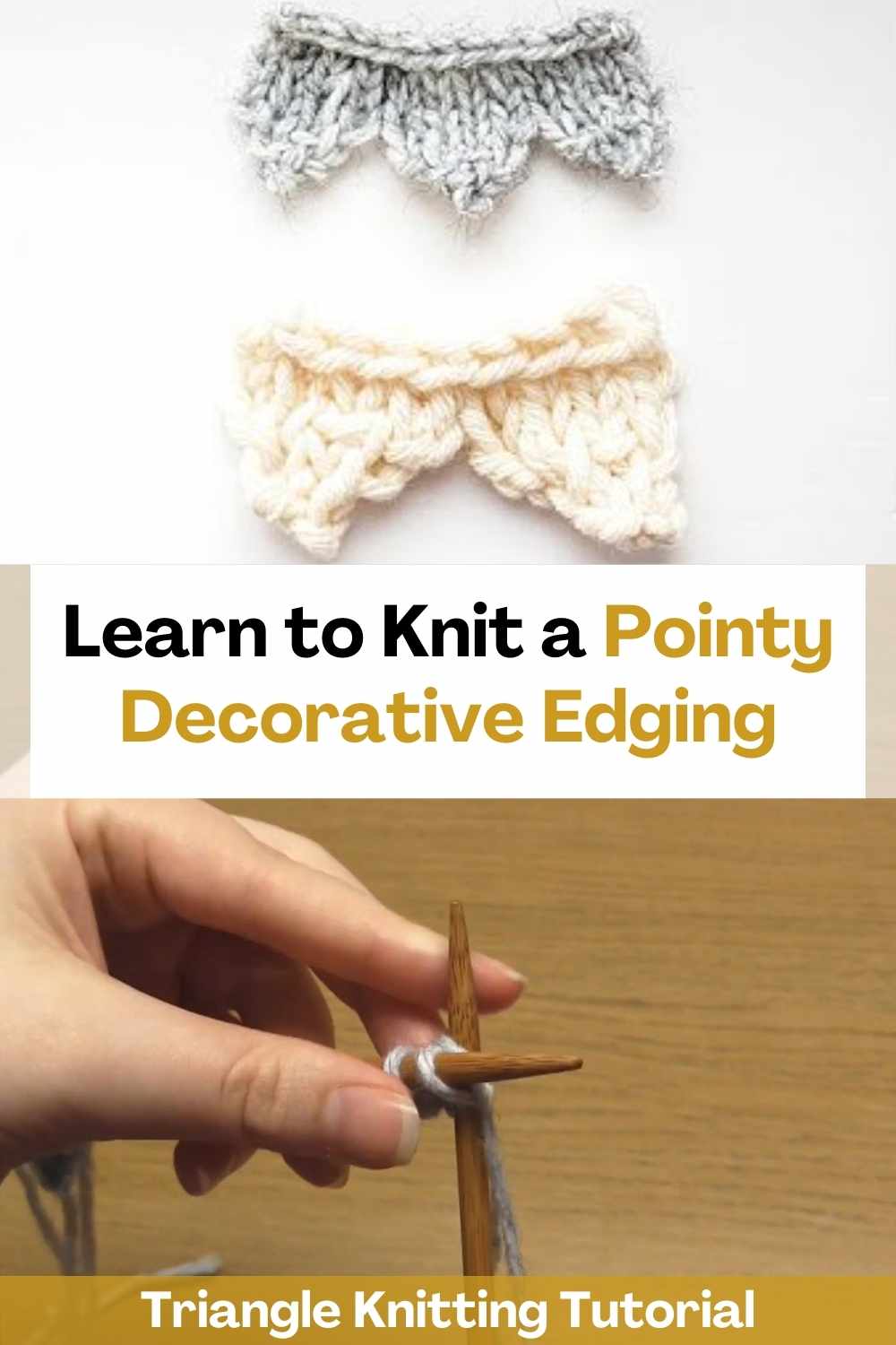 Learn to Knit a Pointy Decorative Edging
