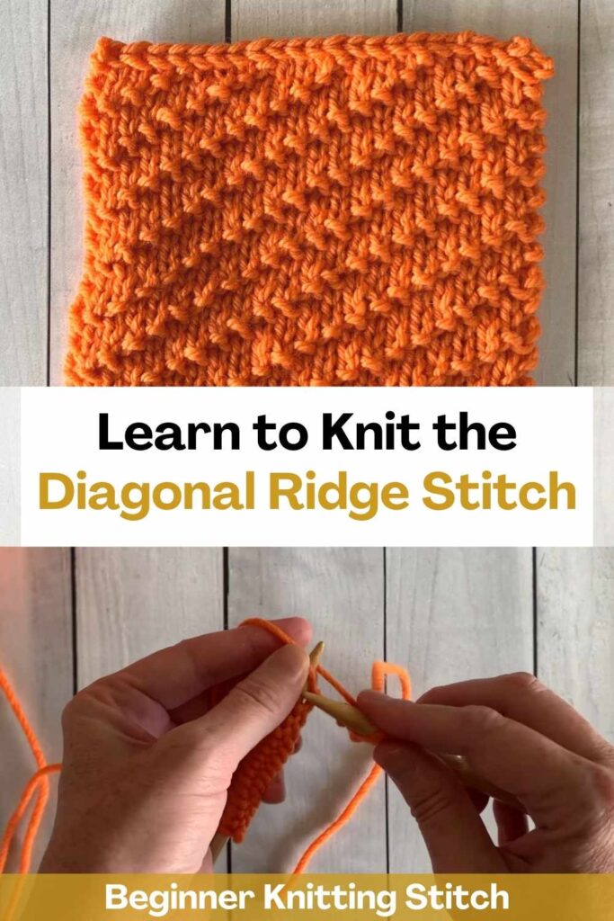 Learn to Knit the Diagonal Ridge Stitch