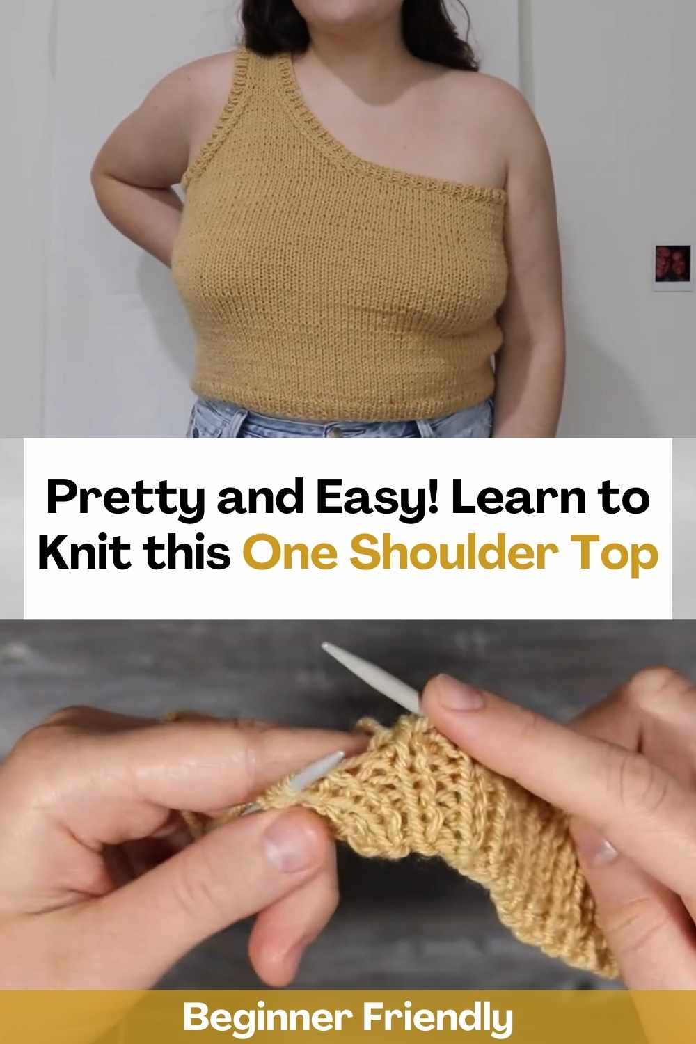 Pretty and Easy! Learn to Knit this One Shoulder Top