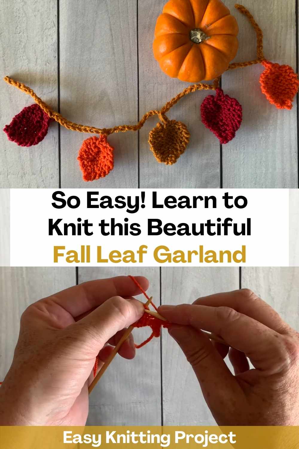 So Easy! Learn to Knit this Beautiful Fall Leaf Garland