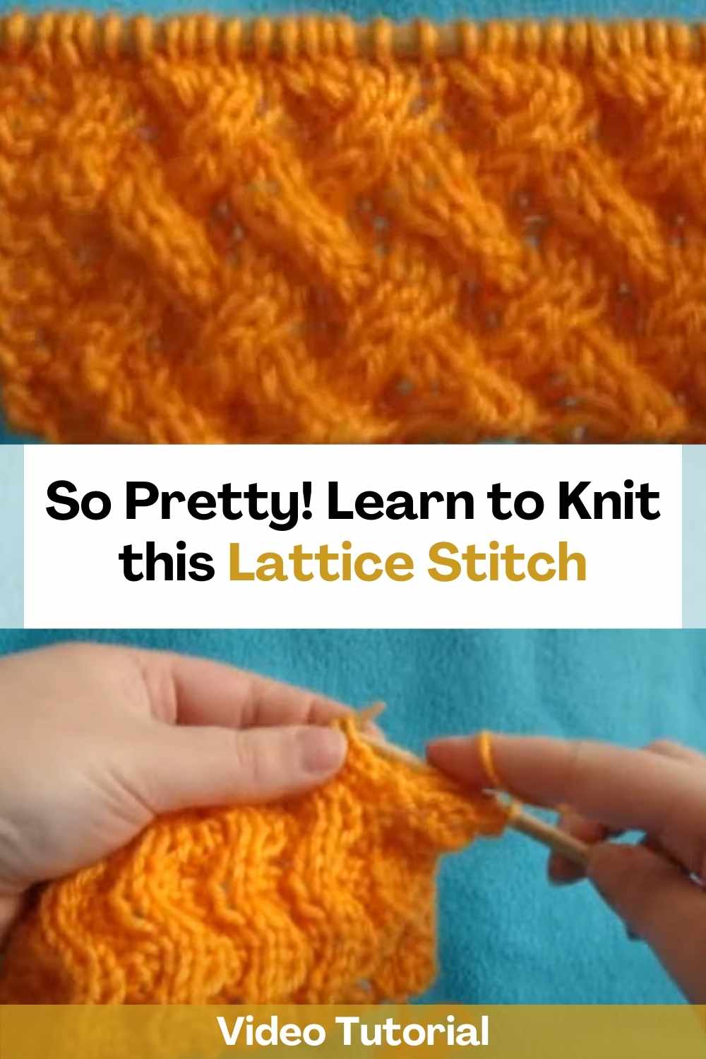 So Pretty! Learn to Knit this Lattice Stitch
