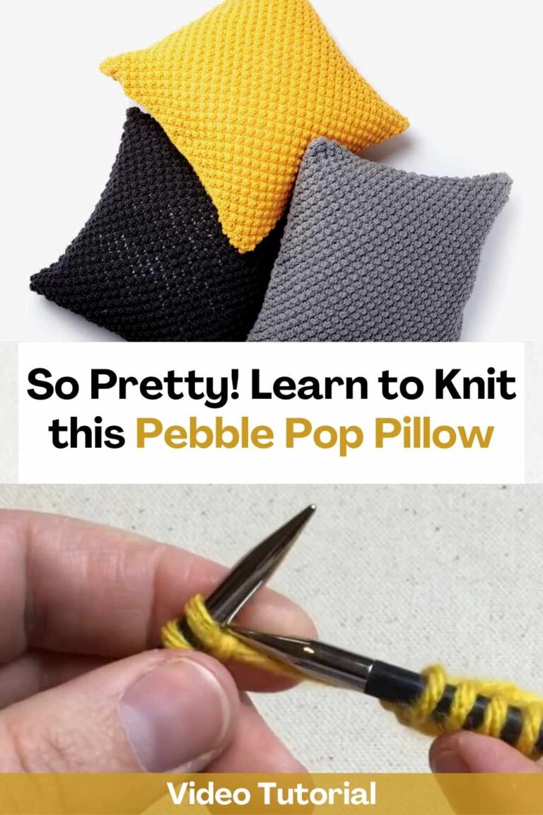 So Pretty! Learn to Knit this Pebble Pop Pillow