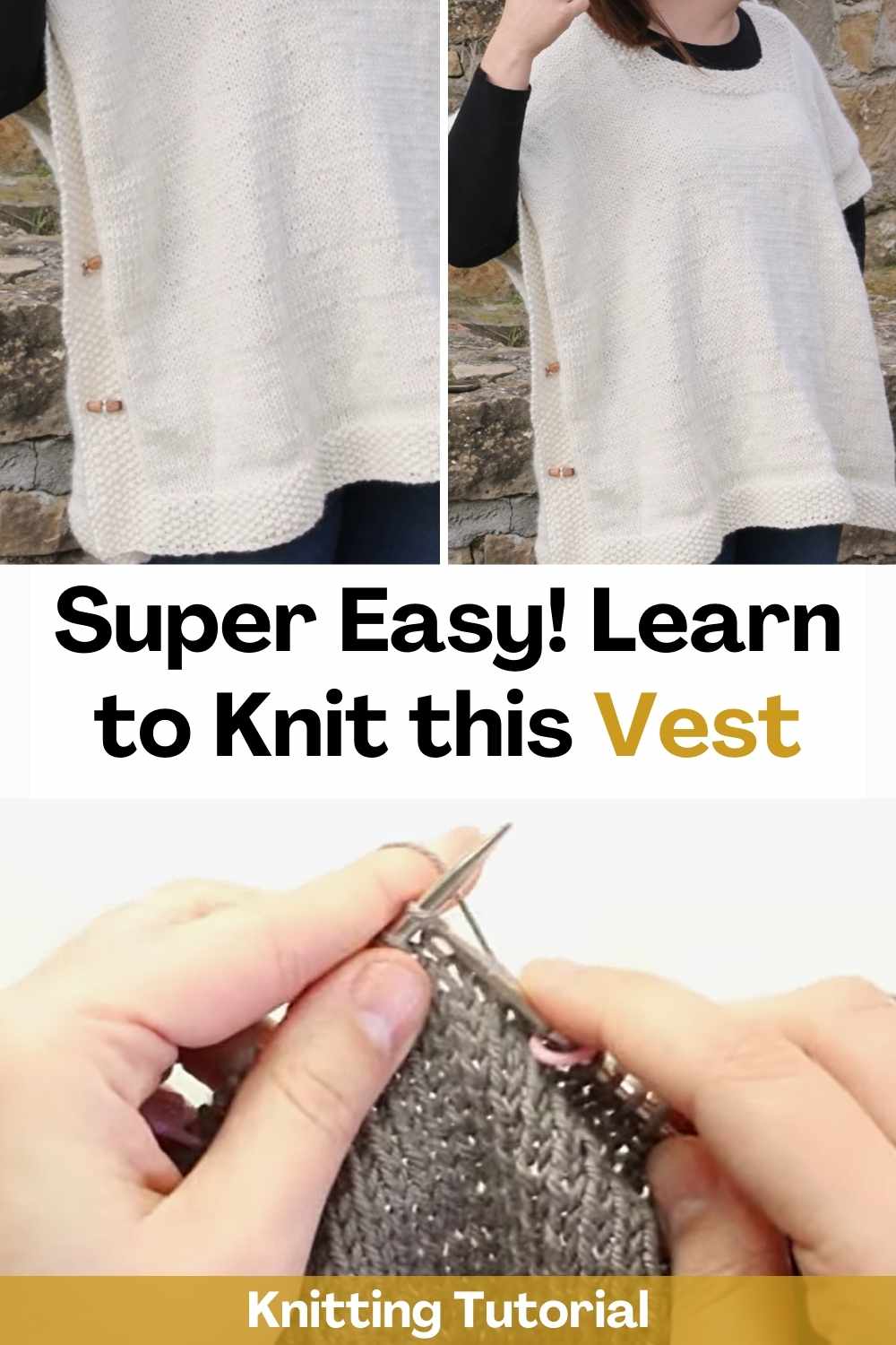 Super Easy! Learn to Knit this Vest