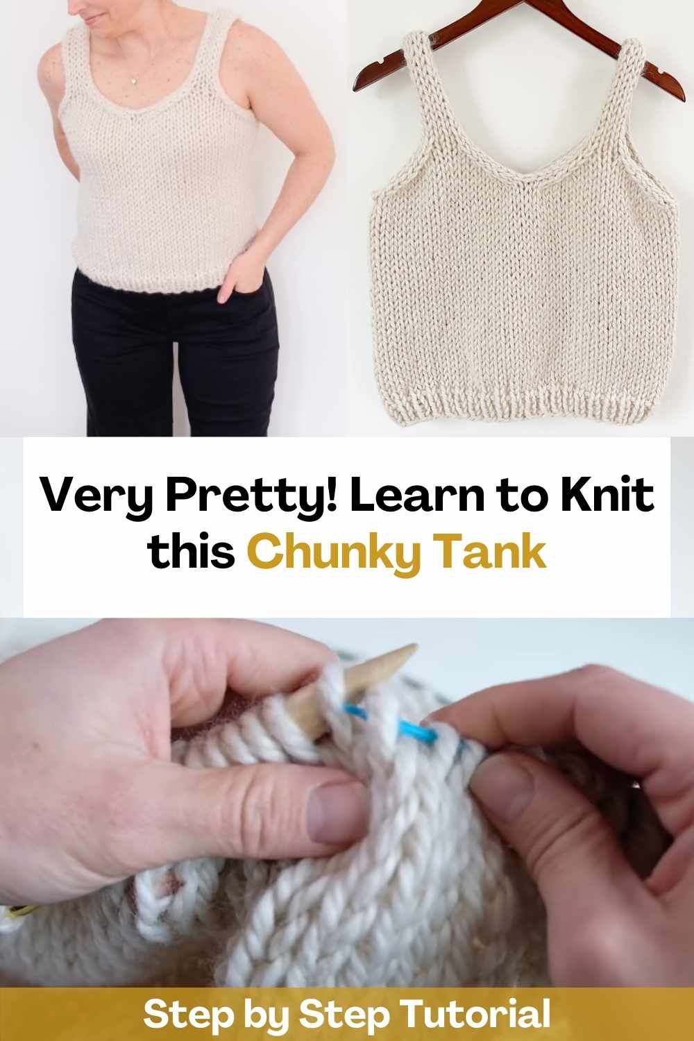 Very Pretty! Learn to Knit this Chunky Tank