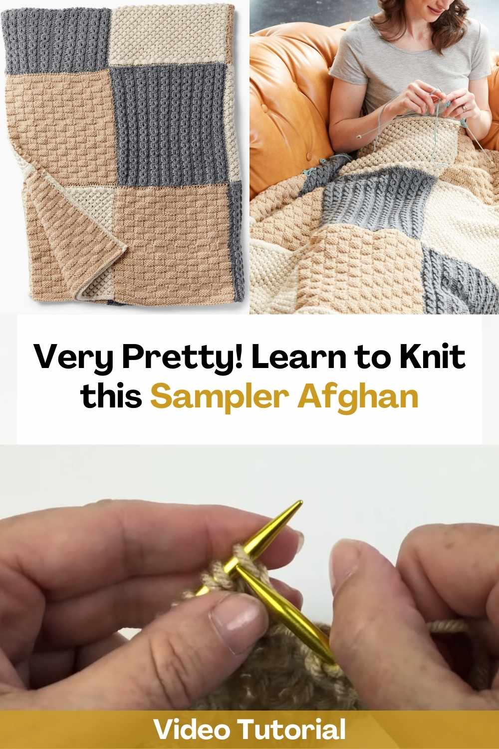 Very Pretty! Learn to Knit this Sampler Afghan