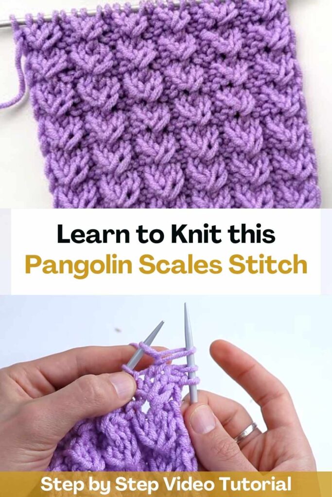 Learn to Knit this Pangolin Scales Stitch