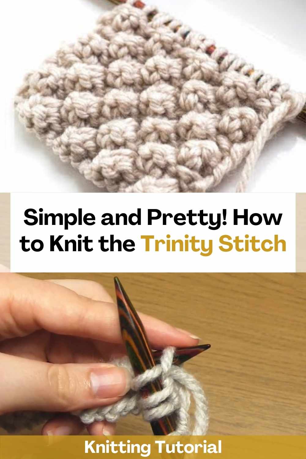 Simple and Pretty! How to Knit the Trinity Stitch