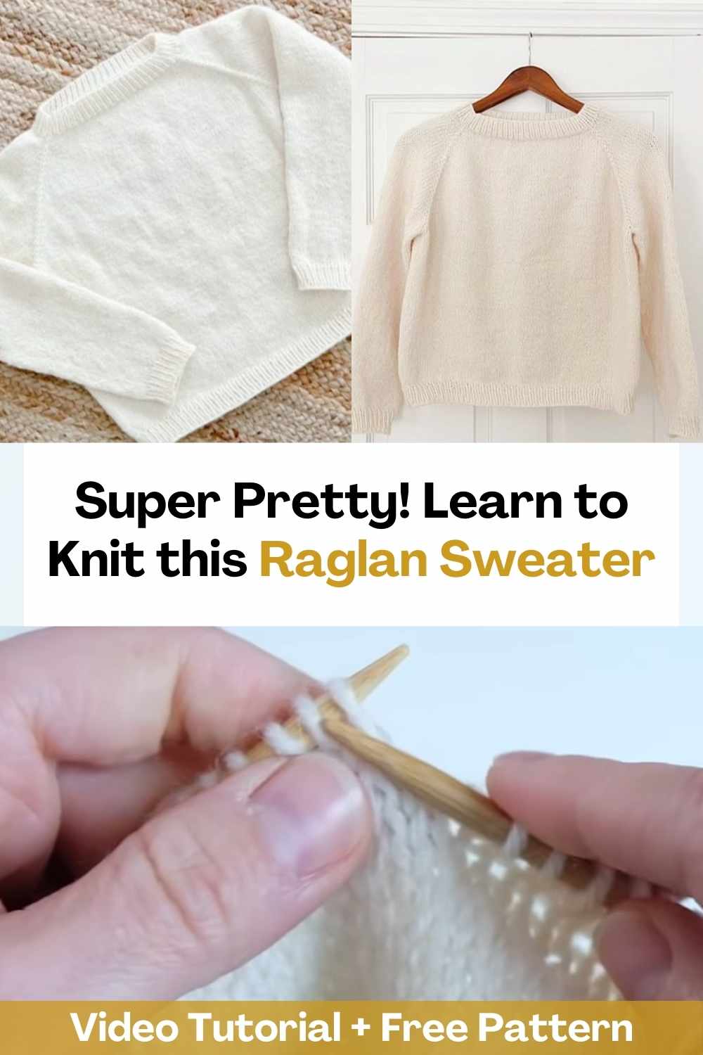 Super Pretty! Learn to Knit this Raglan Sweater