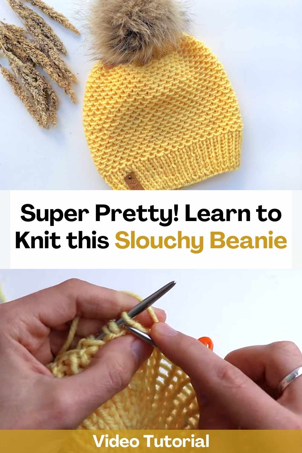 Super Pretty! Learn to Knit this Slouchy Beanie