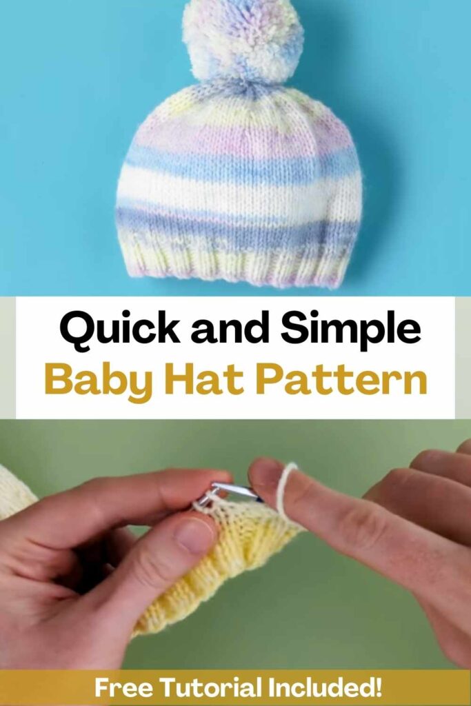 Quick and Easy Baby Hat Knitting Pattern for Beginner Knitters