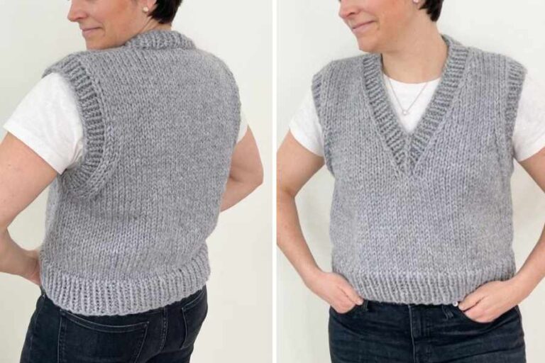 The Wildwood V-Neck Sweater Vest: Easy Knitting Pattern