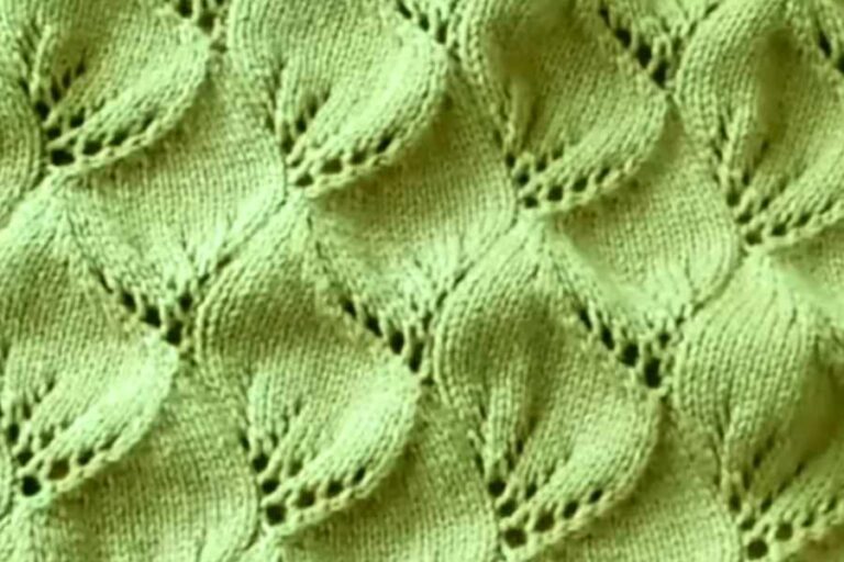 Learn to Knit the Overlapping Leaves Stitch