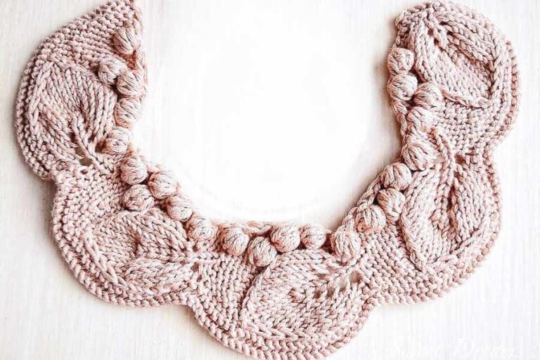 Enhance Your Style with Knit Leaf Ruffles/Collar