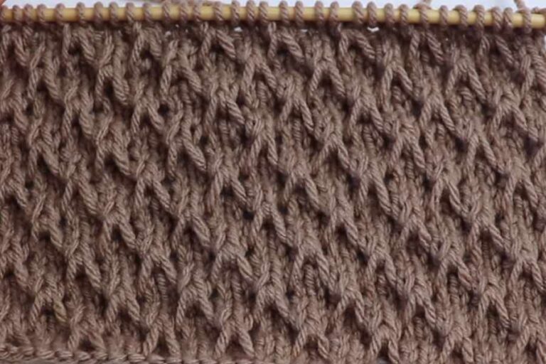 How to Knit a Diagonal Knot Stitch