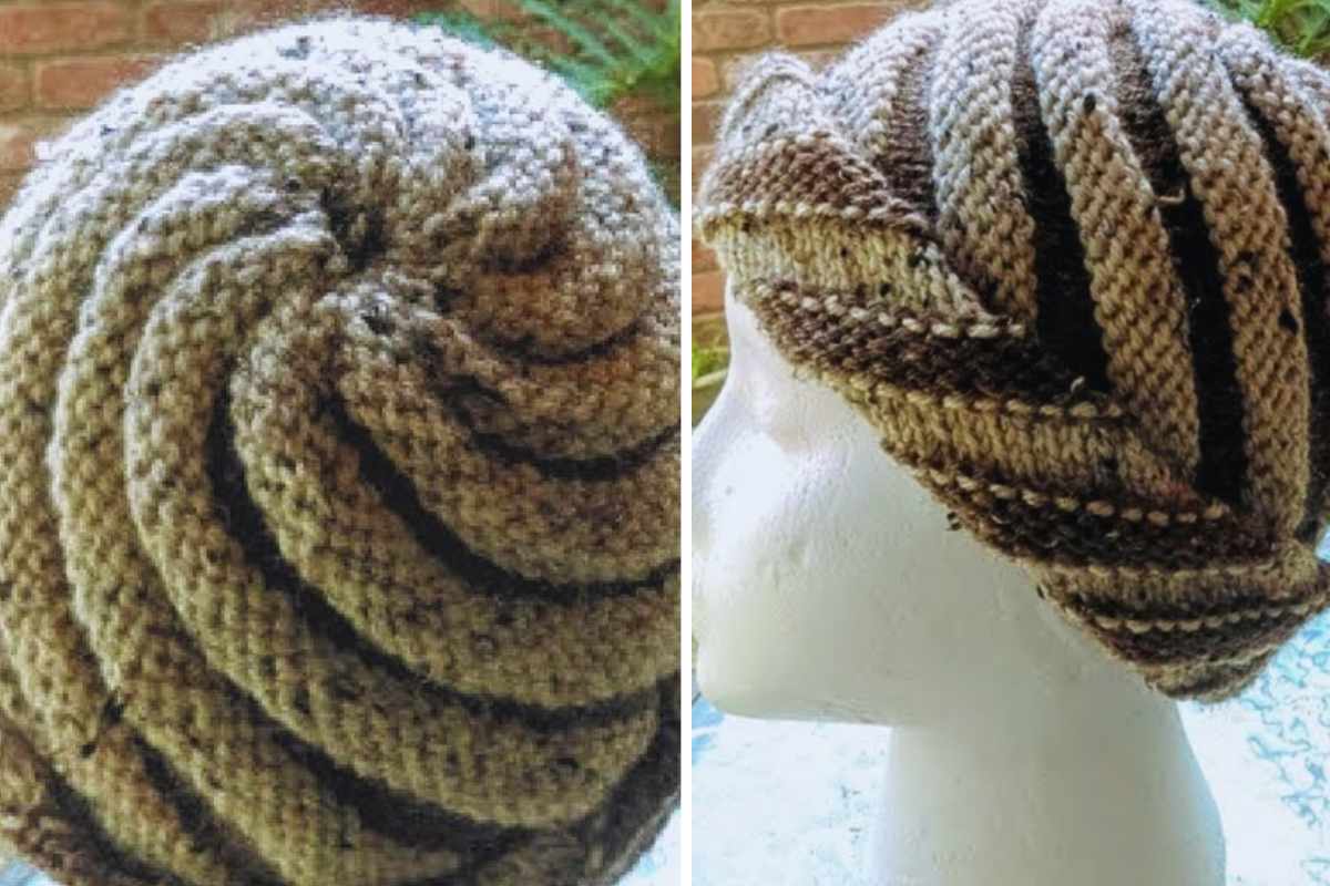 How to Make Two-Color Swirl Beanie Hat