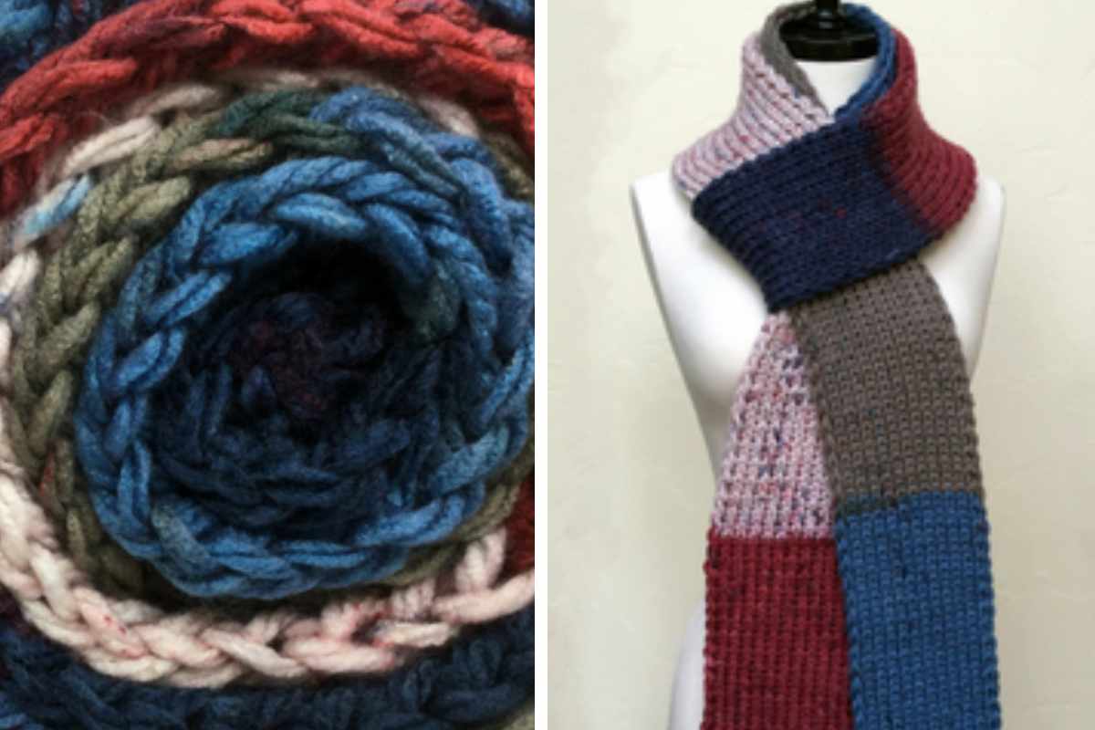 1 x 1 Knit Rib Scarf Knit Free Pattern - Beginner Tutorial