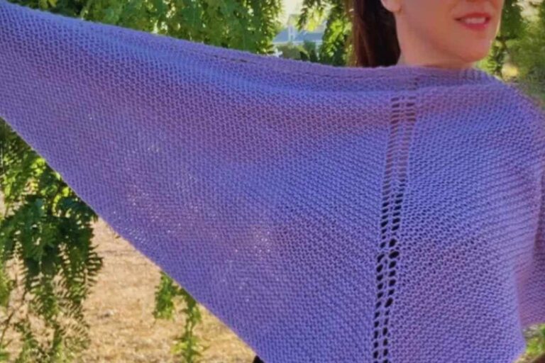 The Easiest Knit Shawl Ever Free Pattern Tutorial!