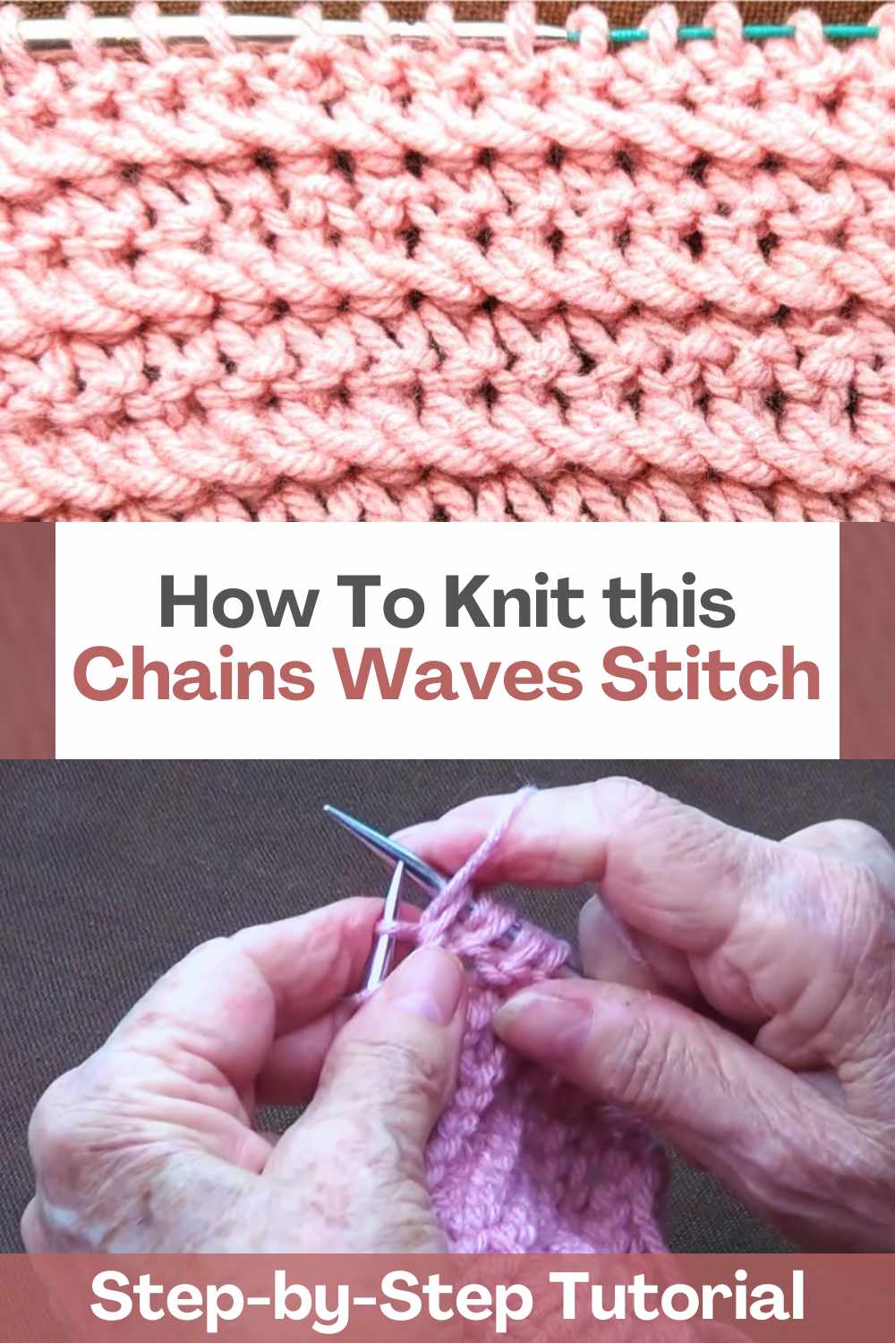 How To Knit this Chains Waves Stitch